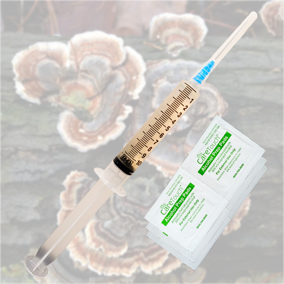 Turkey Tail Spore / Liquid Culture Syringe - Contamination Free | DEEPSPORE